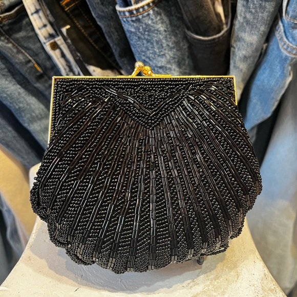 Vintage | Bags | Vintage Beaded Art Deco Shell Clutch Purse | Poshmark